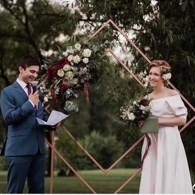 Double Diamond Wedding Arch - Event Decor Supply