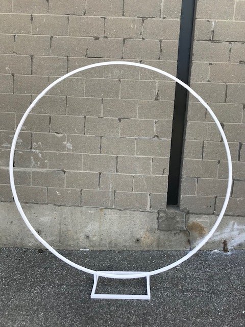 White Round Metal Wedding Arch - Event Decor Supply